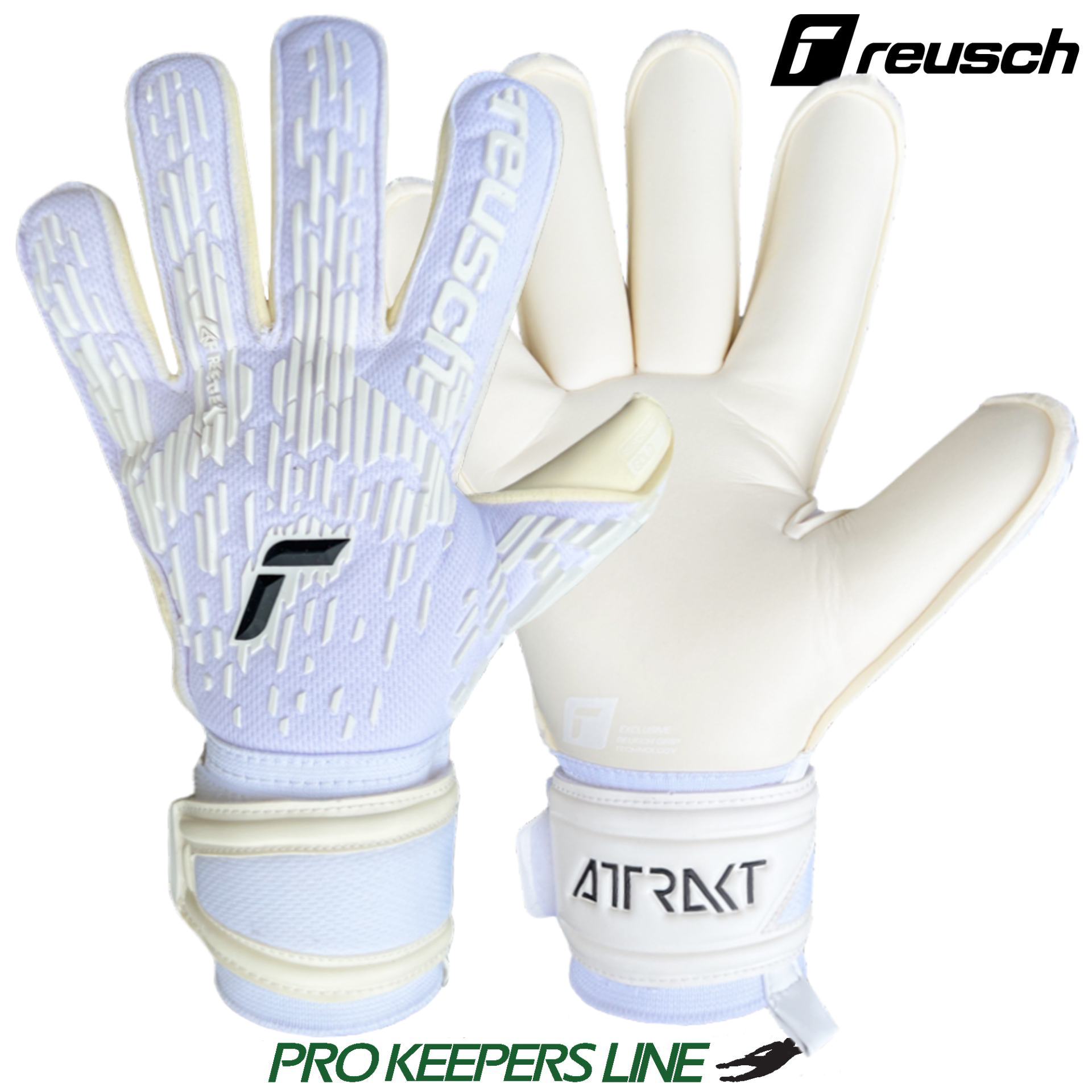 REUSCH SMU ATTRAKT FREEGEL GOLD ROLLFINGER WHITE/WHITE | 10 | 5360137-1100-10