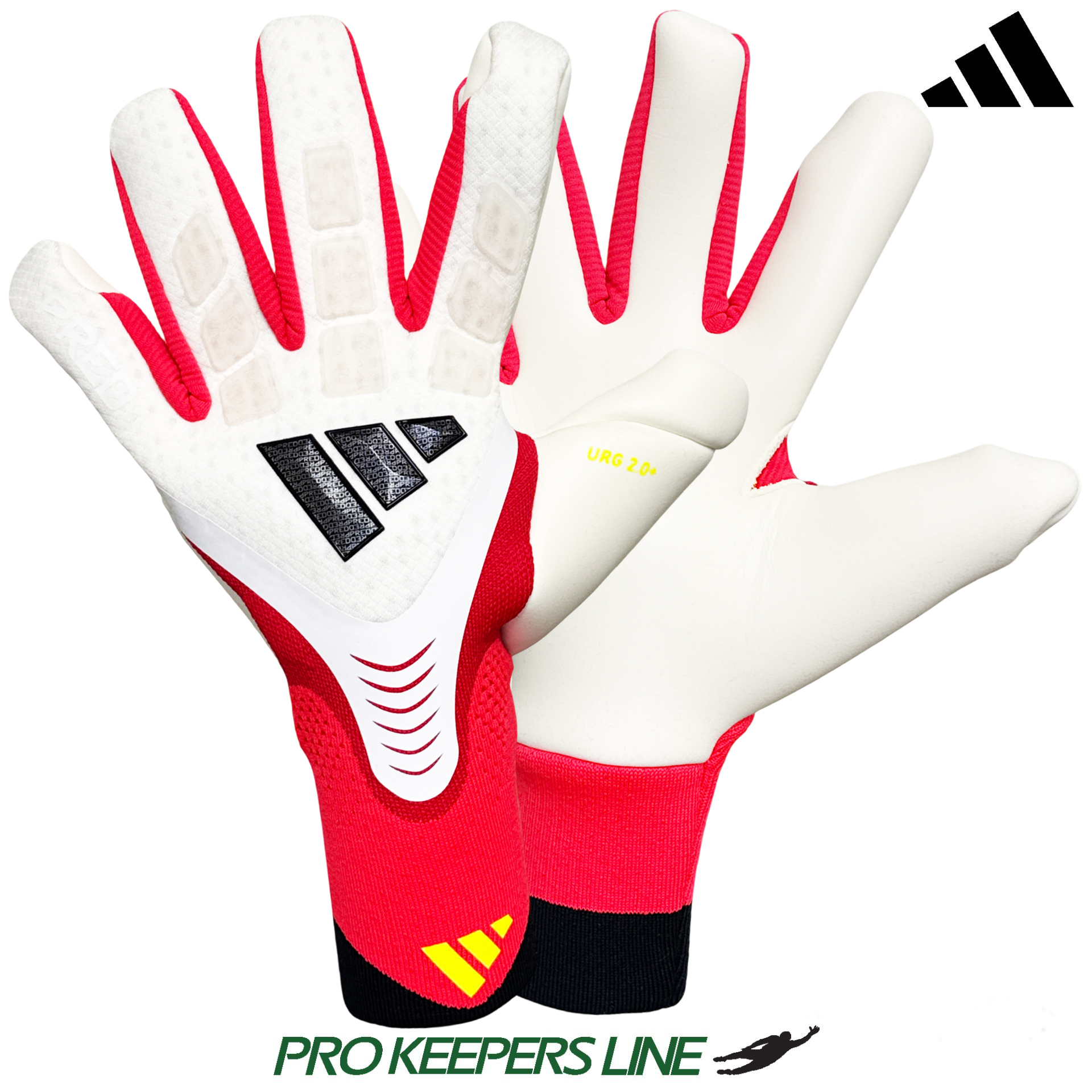 ADIDAS PREDATOR GL PRO WHITE/LUCID RED/BLACK | 7.5 | JY6295-7.5