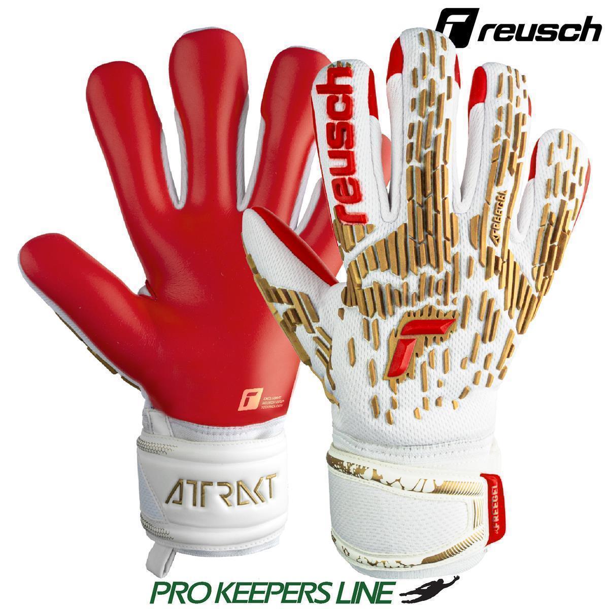REUSCH ATTRAKT FREEGEL SILVER JUNIOR WHITE/GOLD/FIERY RED | 7 | 5372235-1011-7