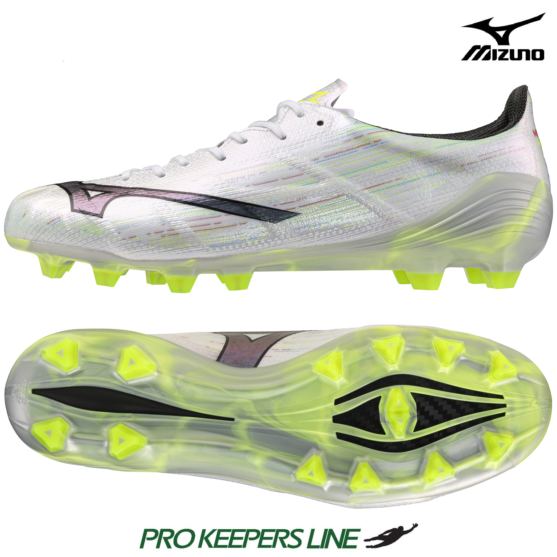 MIZUNO ALPHA II JAPAN FG WHITE/SILVER IRIDISCENT/BLACK | US 13 (UK 12 ...