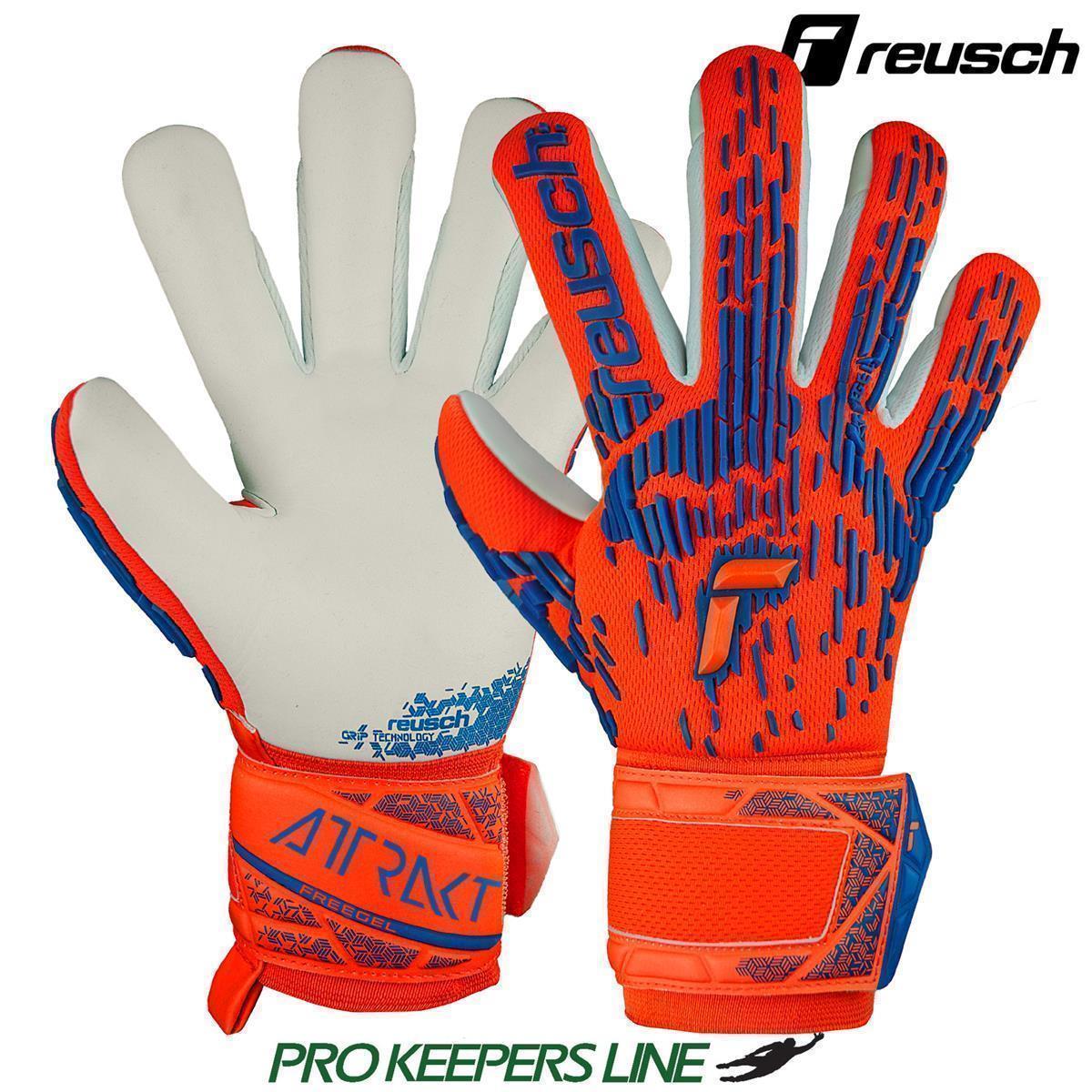 REUSCH ATTRAKT FREEGEL SILVER JUNIOR HYPER ORANGE/ELECTRIC BLUE | 8 ...