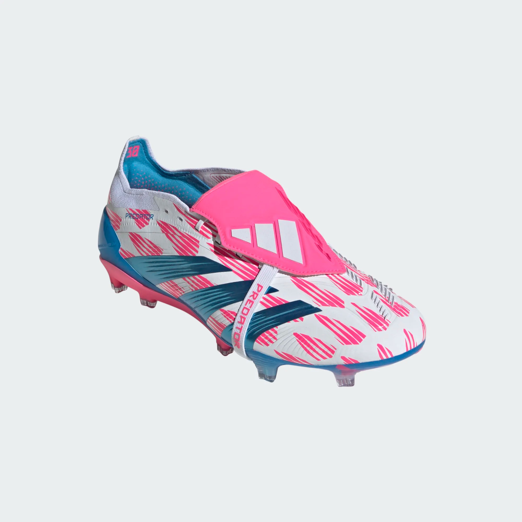 ADIDAS PREDATOR ELITE FT FG WHITE/SOLAR BLUE/SOLAR PINK | UK 9.5 (US 10 ...