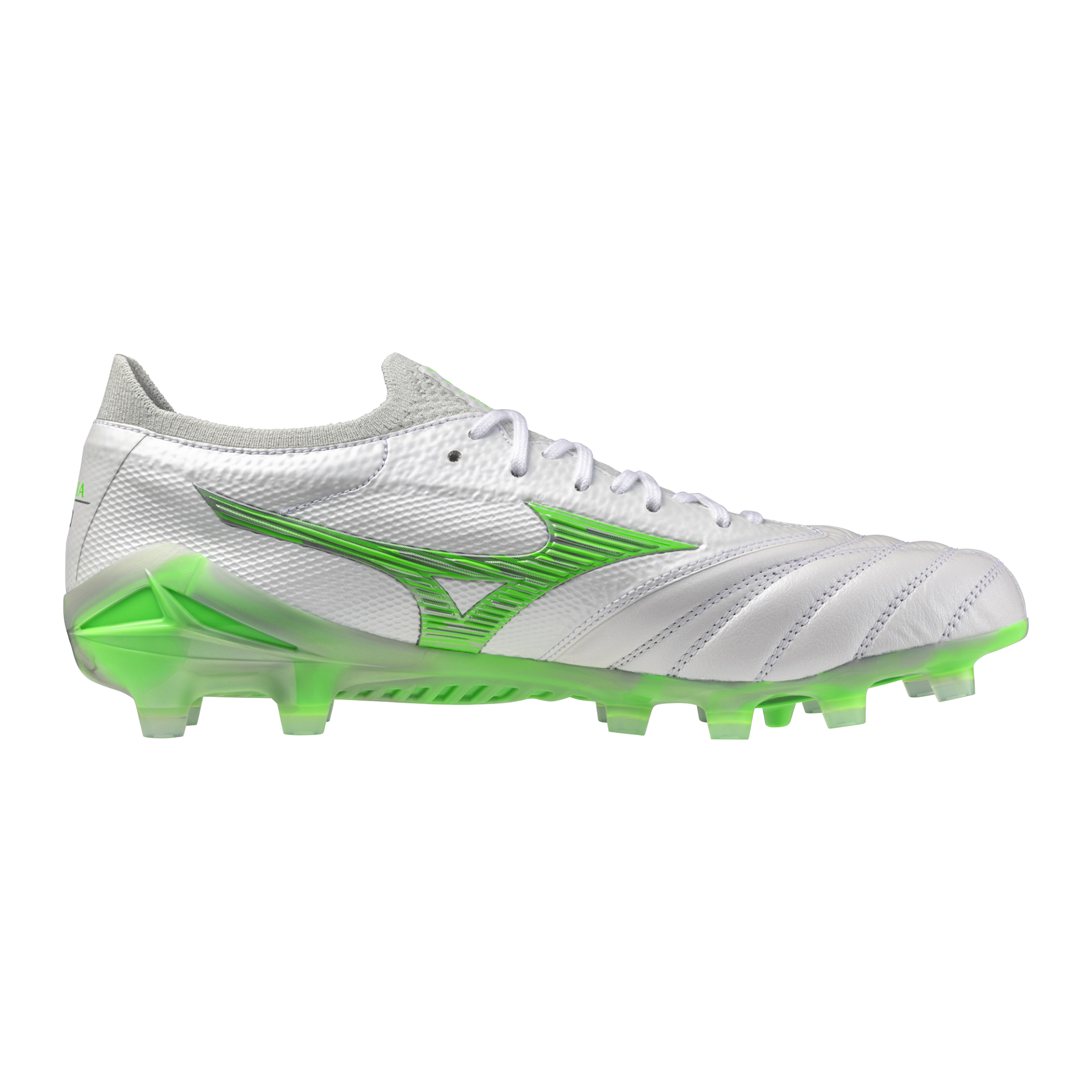 MIZUNO MORELIA NEO IV BETA JAPAN MD WHITE/NEON GREEN/COOL GRAY 3C | US ...