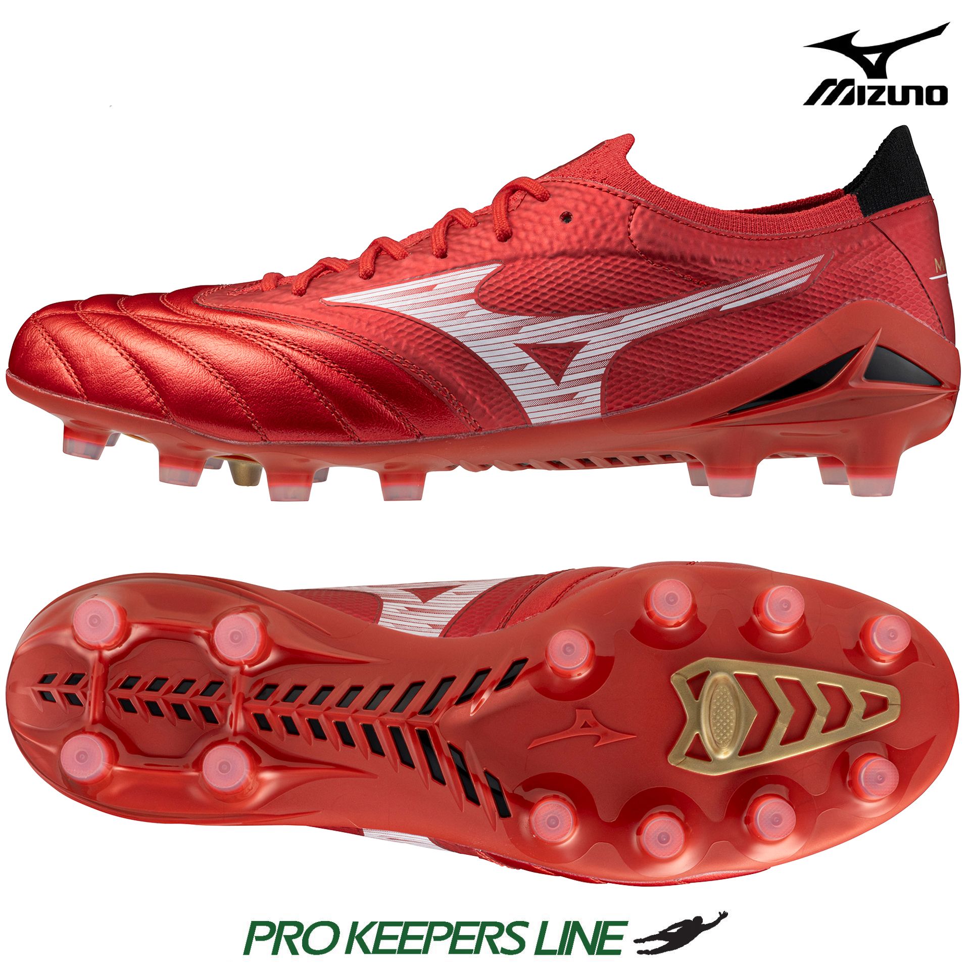 MIZUNO MORELIA NEO IV BETA ELTE FG RED/WHITE/BLACK | US 10 (UK 9 / EU ...