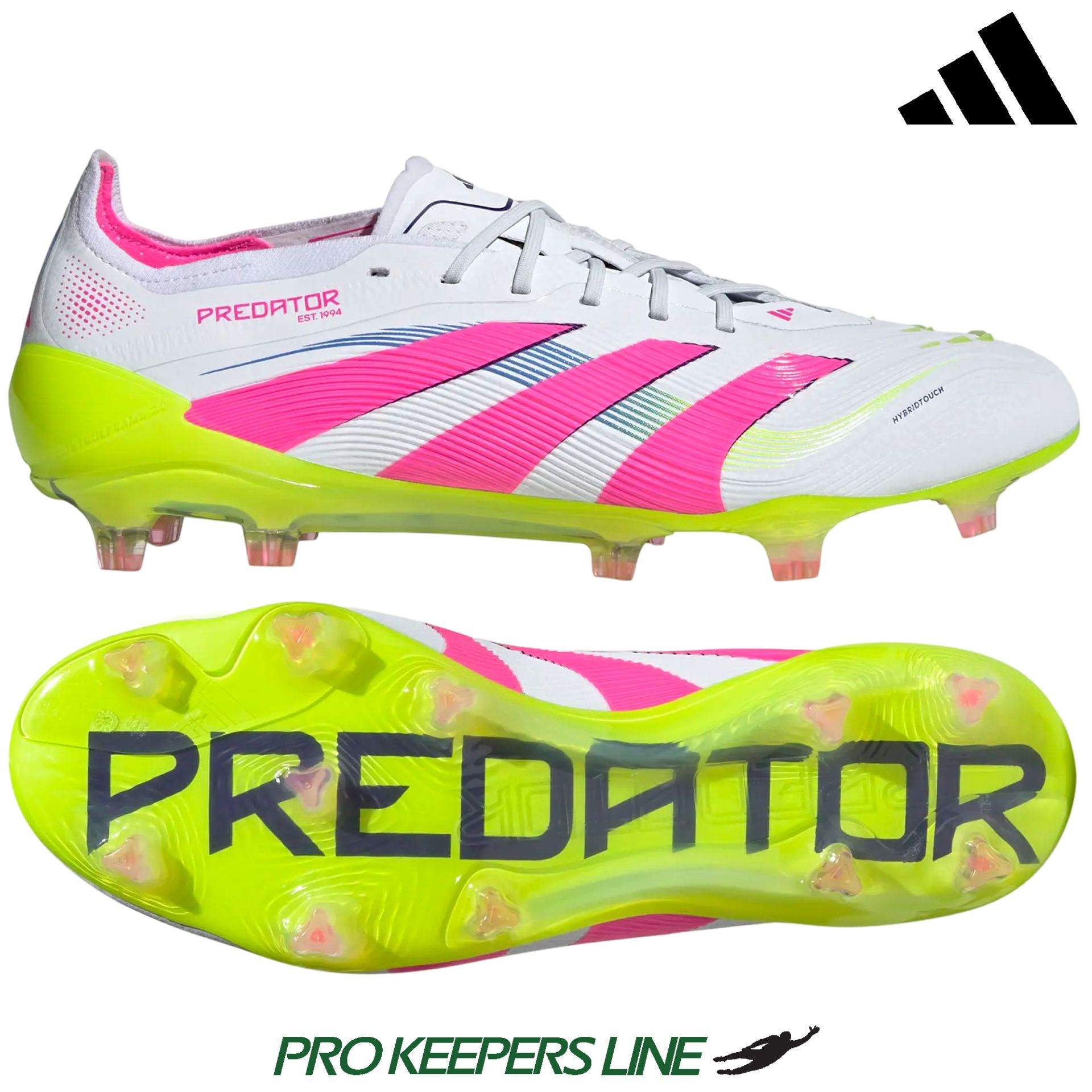 ADIDAS PREDATOR ELITE FG WHITE/LUCID PINK/LUCID LEMON | UK 8.5 (US 9 ...